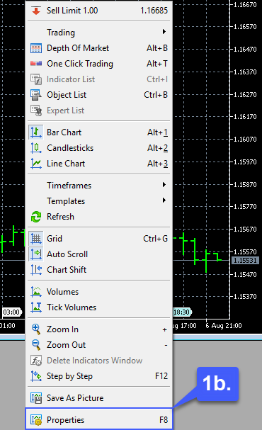 How do I Change the Theme Color of a Chart in MetaTrader 5?